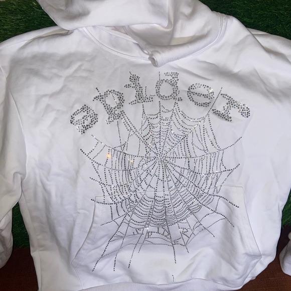 Sp5der | Shirts | Sp5der Og Rhinestone White | Poshmark